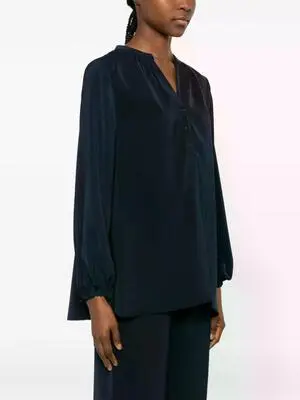 Hemisphere V-neck Ruched Detail Blouse