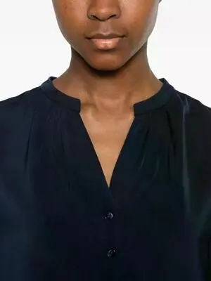 Hemisphere V-neck Ruched Detail Blouse
