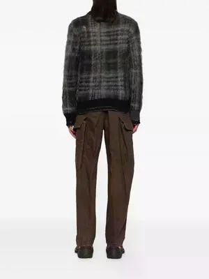 Sacai Plaid Mohair-blend Sweater