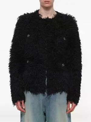 DOUBLET Straw-tweed-knit Cardigan