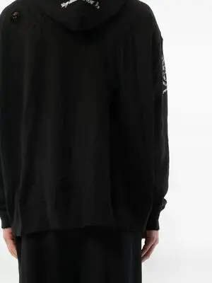 MASTERMIND WORLD Distressed Skull-print Hoodie