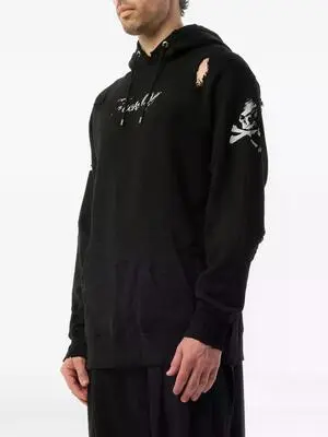 MASTERMIND WORLD Distressed Skull-print Hoodie