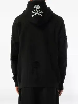 MASTERMIND WORLD Distressed Skull-print Hoodie