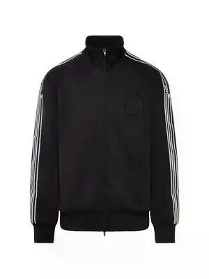 DOVER STREET MARKET Logo-embroidered Stripe-detail Sweatshirt - Black