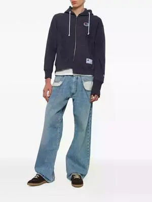 Undercover X Champion Asymmetric Zip-up Hoodie