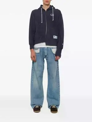 Undercover X Champion Asymmetric Zip-up Hoodie