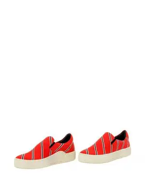 Balenciaga Striped Slip-on Sneakers - Red
