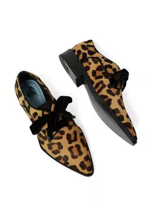 LANVIN Leopard-print Derby Shoes