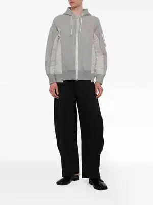 Sacai Hybrid Paneled Hoodie - Grey