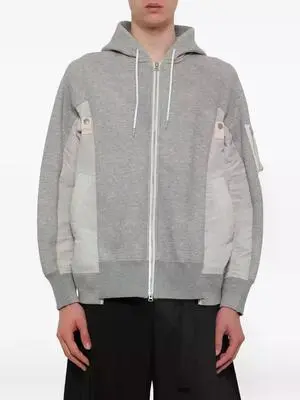 Sacai Hybrid Paneled Hoodie - Grey