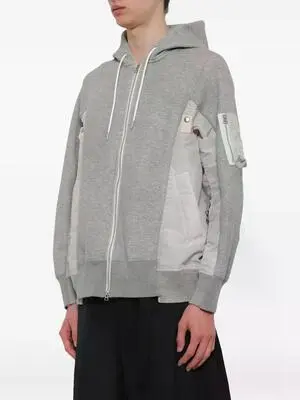 Sacai Hybrid Paneled Hoodie - Grey