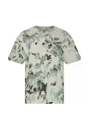 Off-White Floral-print Logo T-shirt