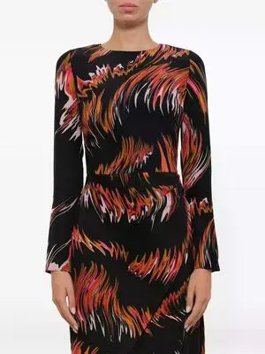 Givenchy Abstract Print Long-sleeve Mini Dress