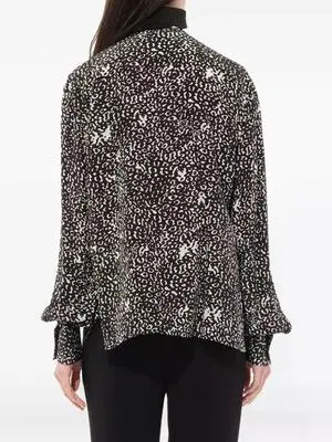 Givenchy Leopard Print Scarf Detail Shirt