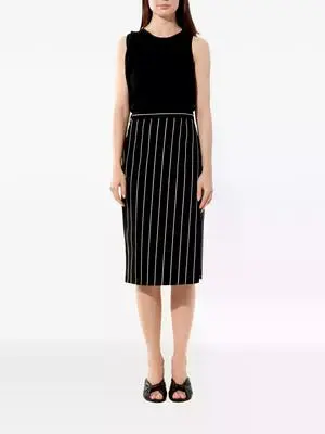 Balenciaga A-line Pinstriped Skirt