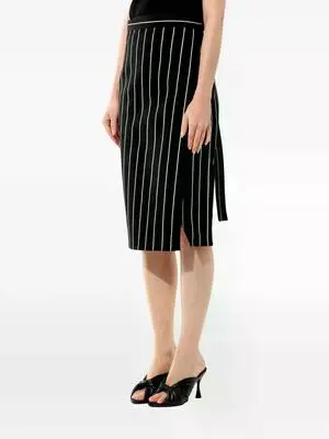 Balenciaga A-line Pinstriped Skirt