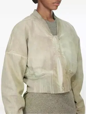Rick Owens Sand Beige Cropped Flight Jacket - Neutrals