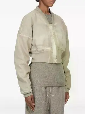 Rick Owens Sand Beige Cropped Flight Jacket - Neutrals