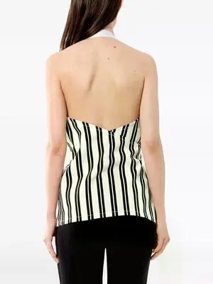 Balenciaga Striped Halterneck Tank Top