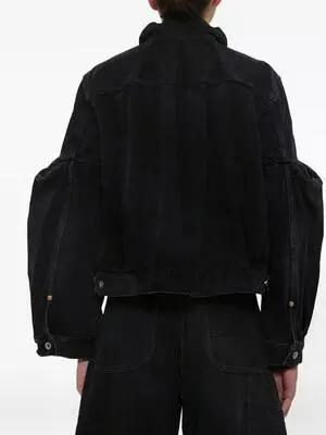 Sacai Puff-sleeve Denim Jacket - Black