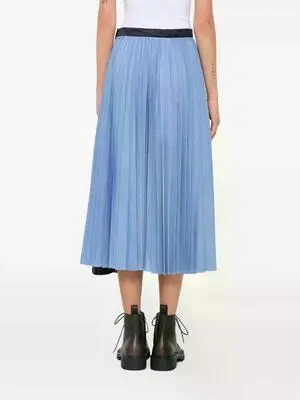 Sacai Draped Detail Pleated Midi Skirt