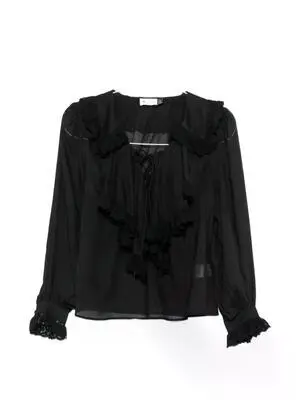 Rixo Milia Lace-trimmed Blouse - Neutrals