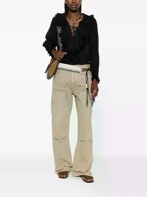 Rixo Milia Lace-trimmed Blouse - Neutrals