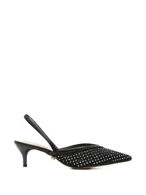 TWENTY FOURHAITCH Secret Crystal-embellished Slingback Pumps - Black
