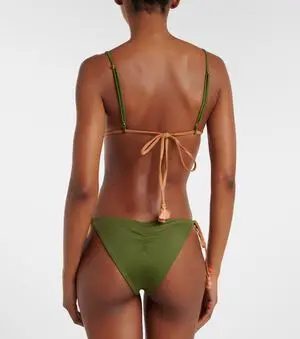 Johanna Ortiz Low-rise Bikini Bottoms - Green