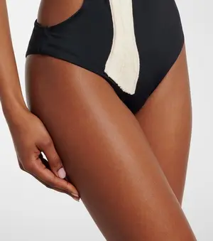 Johanna Ortiz Cutout Embroidered Swimsuit