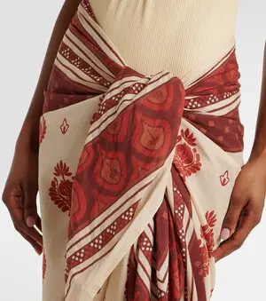 Johanna Ortiz Printed Cotton Beach Cover-up - Red