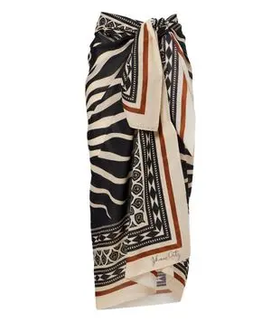 Johanna Ortiz Printed Cotton Beach Cover-up - Black