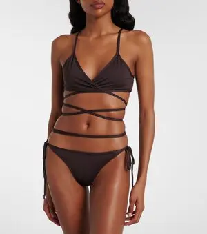 Attico Two-piece Bikini Set - Brown