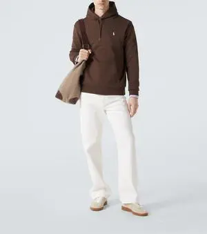 Polo Ralph Lauren Cotton-blend Jersey Hoodie - Brown
