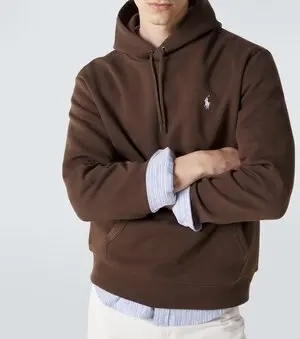 Polo Ralph Lauren Cotton-blend Jersey Hoodie - Brown