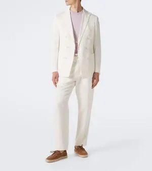 Canali Kei Linen And Silk Suit Jacket