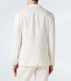 Canali Kei Linen And Silk Suit Jacket