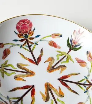 L'Objet Grand Tour Porcelain Soup Plate - Multicoloured