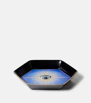 L'Objet Lito Porcelain Decorative Tray - Blue