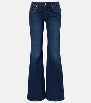 7 For All Mankind Low-rise Flared Jeans - Blue