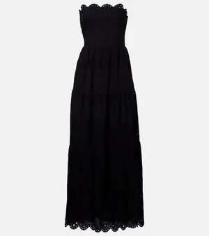 Melissa Odabash Sophie Cotton Midi Dress - Black