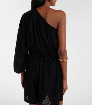 ERES Twist One-shoulder Silk And Cotton Jacquard Top