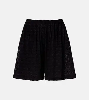 ERES Inoubliable Silk And Cotton Jacquard Shorts - Black