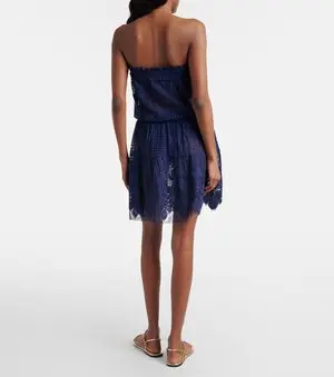 Melissa Odabash Isla Cotton-blend Lace Romper