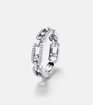 Messika Move Link 18kt White Gold Diamond Ring - Silver