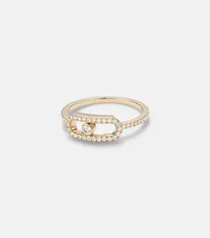 Messika Move Uno 18kt Yellow Ring With Diamonds - Gold