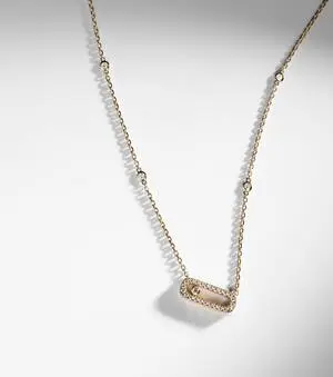 Messika Move Uno 18kt Yellow And Diamond Necklace - Gold