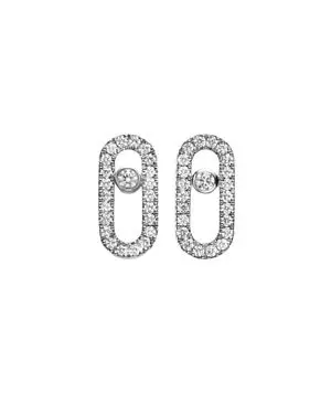 Messika Move Uno 18kt White Gold Diamond Earrings - Silver