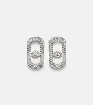Messika So Move 18kt White Gold Diamond Earrings - Silver