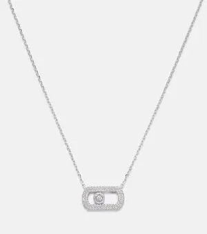 Messika So Move 18kt White Gold Chain Necklace With Diamonds